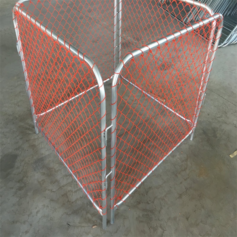 Orange Chain Link Wire Rubbish Cages