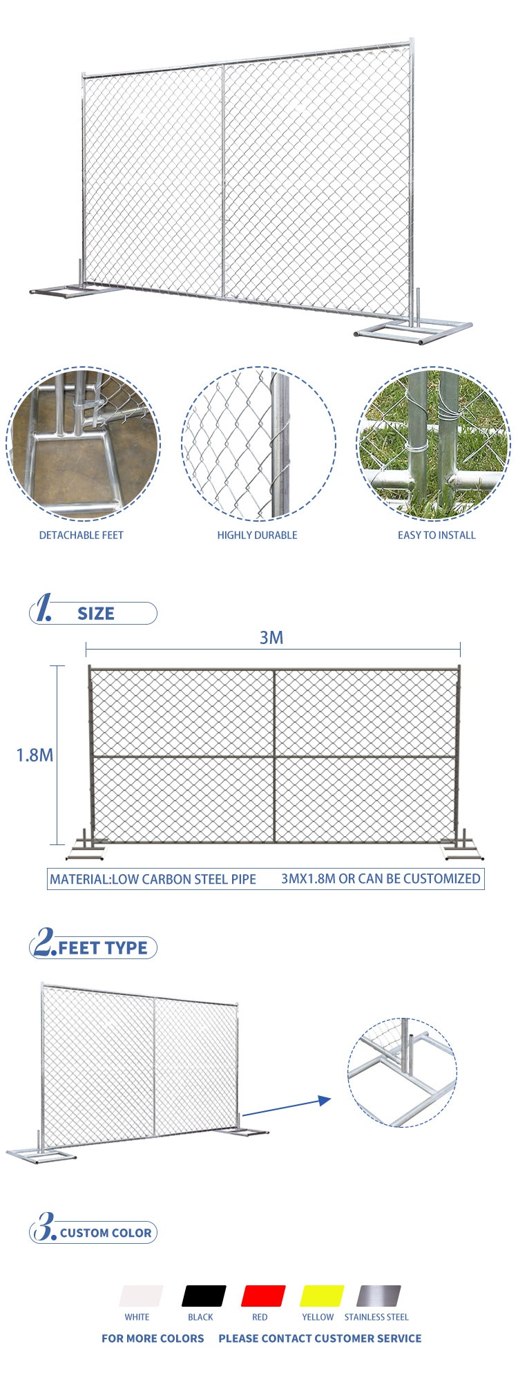 Chain Link Temporary Fencing