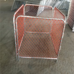Orange Chain Link Wire Rubbish Cages